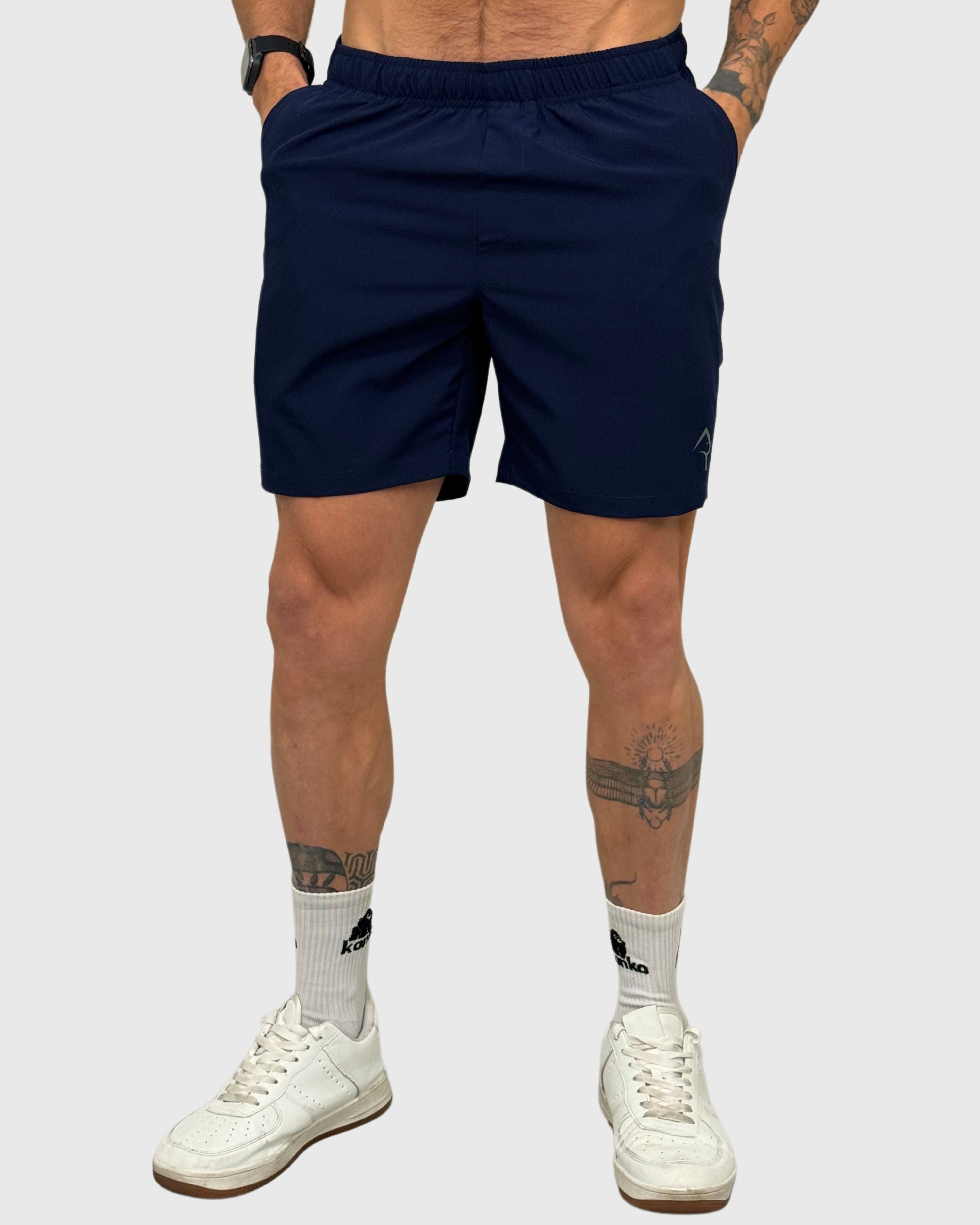 Short Flex Azul - Short Tela Ligera Secado Rapido - Ropa Deportiva
